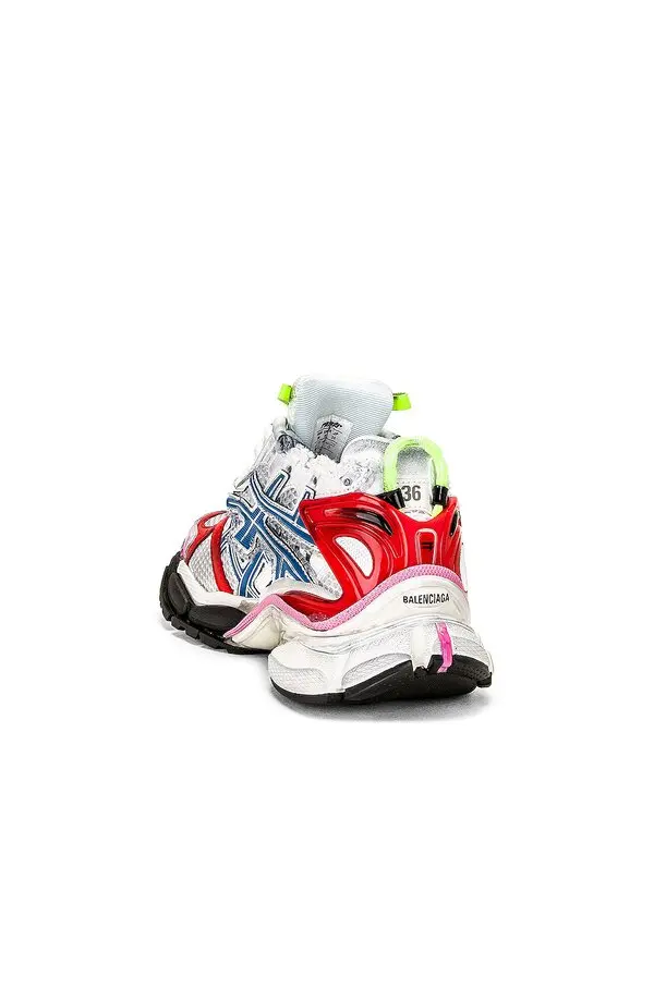 Balenciaga Runner Sneakers - White  Red  Blue  & Pink