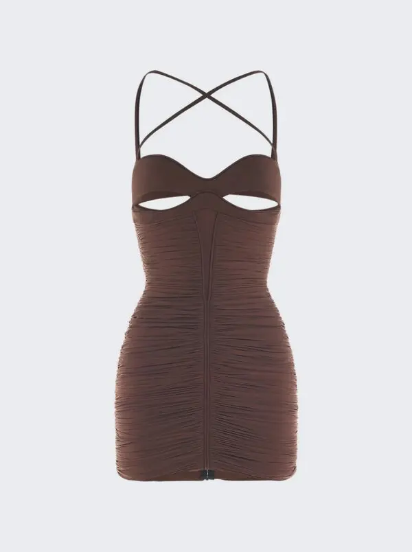 MUGLER Ruched Mini Dress