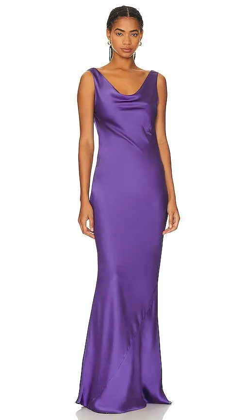 Norma Kamali Deep Drape Neck Gown