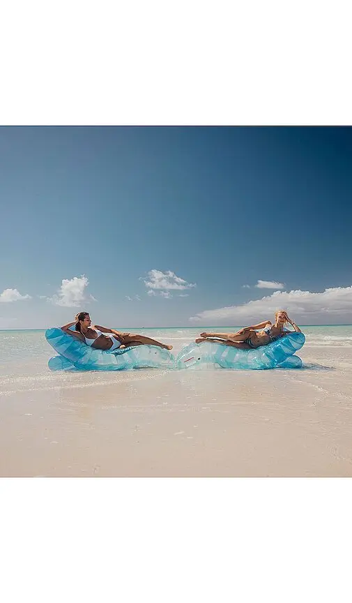 FUNBOY Clear Chaise Lounger Floatie In Blue