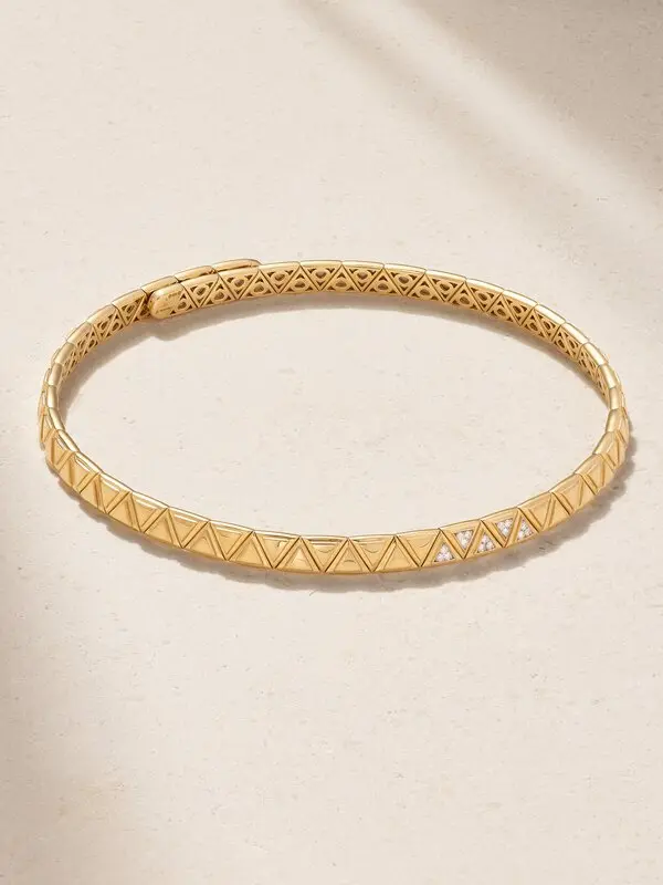 Marina B Triangoli Diamond And 18-karat Choker - Gold
