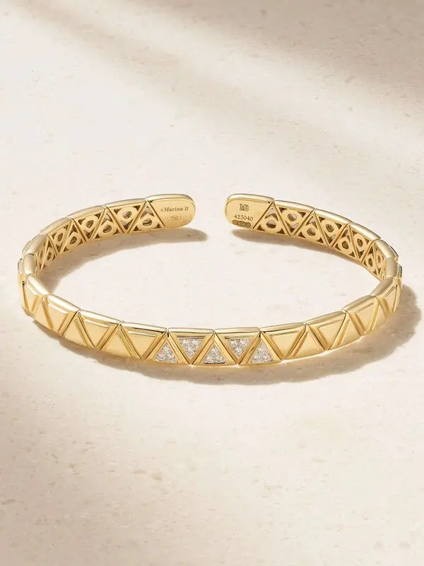 Marina B Triangolini 18-karat Diamond Bangle