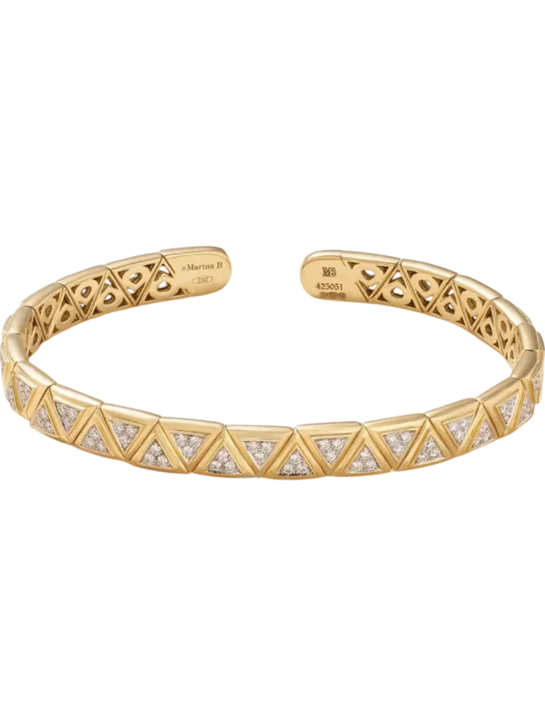 Marina B Triangoli Diamond Bangle - Gold