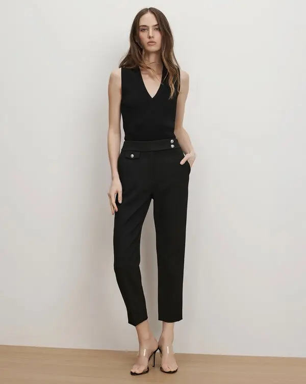 Veronica Beard Sid Knit Tank Top - Black