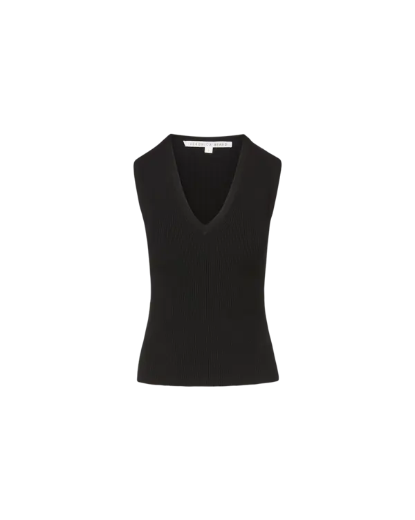 Veronica Beard Sid Knit Tank Top - Black