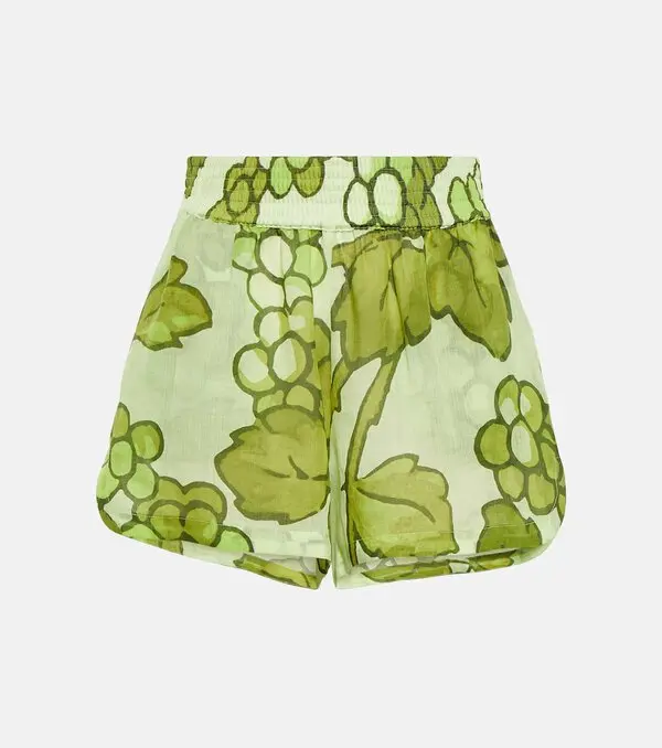 Etro Printed Ramie Shorts