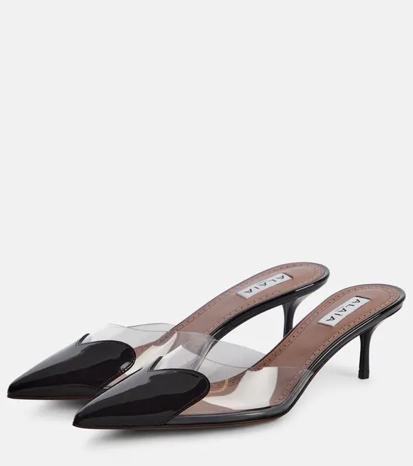 Alaïa Le Cœur Leather And Pu Mules