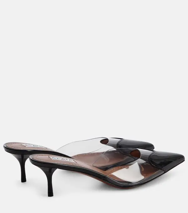 Alaïa Le Cœur Leather And Pu Mules