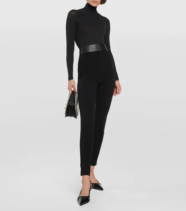 Alaïa High-rise Wool-blend Leggings