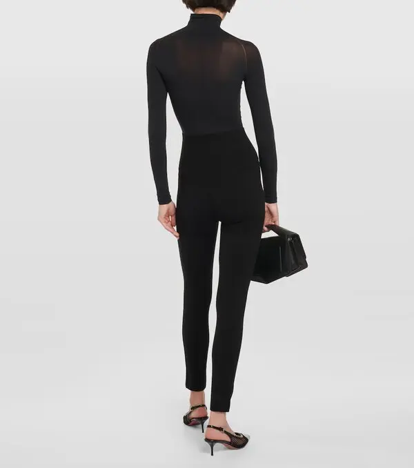 Alaïa High-rise Wool-blend Leggings