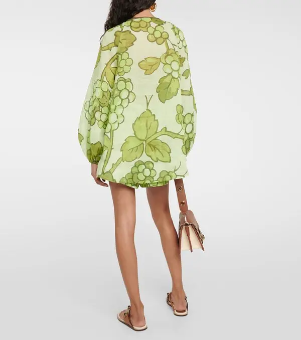 Etro Printed Ramie Tunic - Green