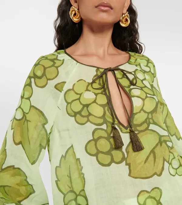Etro Printed Ramie Tunic - Green
