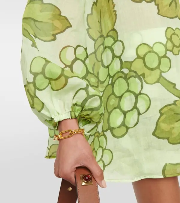 Etro Printed Ramie Tunic - Green