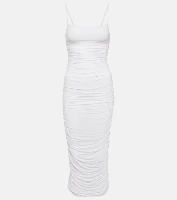 Wardrobe.NYC Ruched Jersey Slip Dress