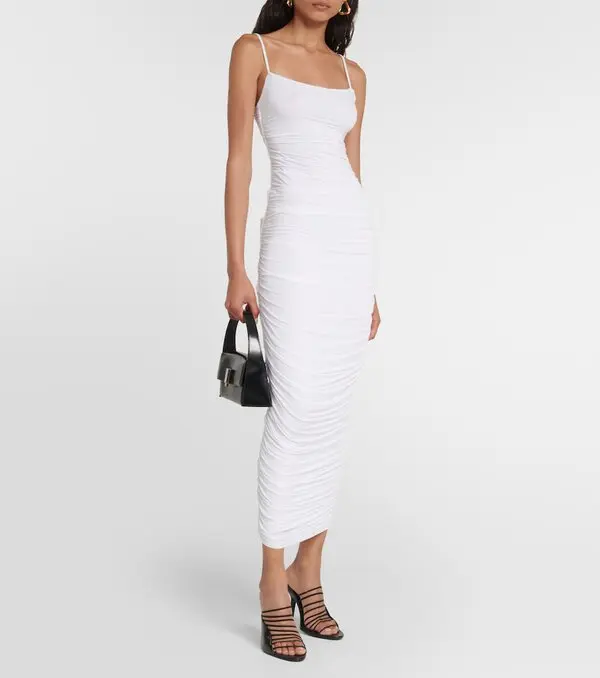 Wardrobe.NYC Ruched Jersey Slip Dress