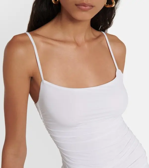 Wardrobe.NYC Ruched Jersey Slip Dress