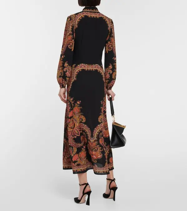 Etro Paisley Midi Dress - Black