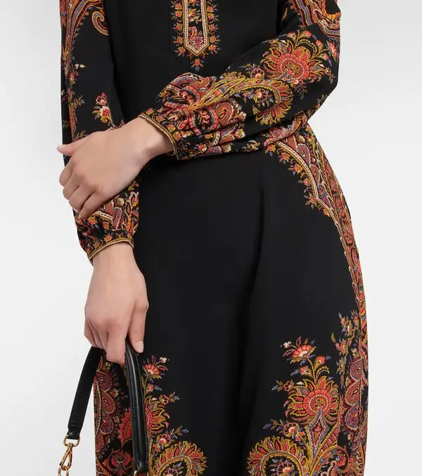 Etro Paisley Midi Dress - Black