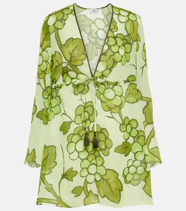 Etro Printed Ramie Tunic