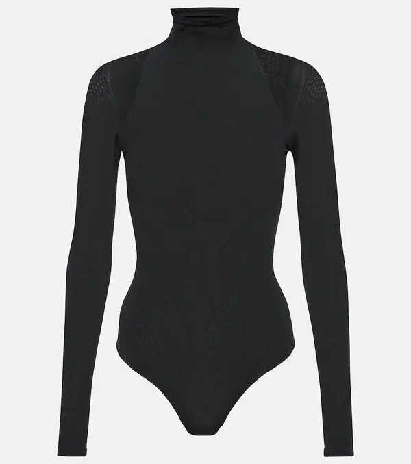 Alaïa Turtleneck Bodysuit - Black