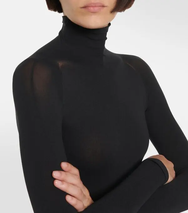 Alaïa Turtleneck Bodysuit - Black