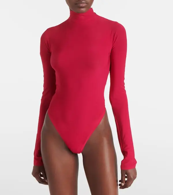 Alaïa Turtleneck Bodysuit - Pink