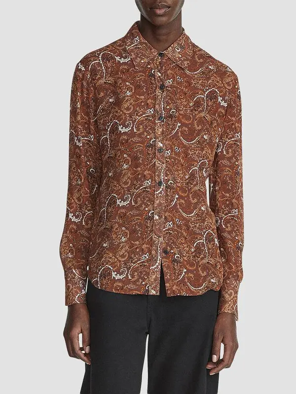 Rag & Bone Antonia Paisley Shirt - Brown Multi