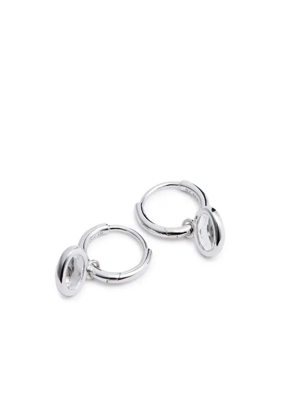 BY PARIAH Orbit 14kt White Gold Hoop Earrings