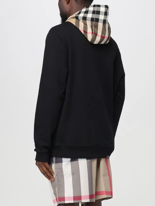 Burberry Cotton Sweatshirt With Check Motif