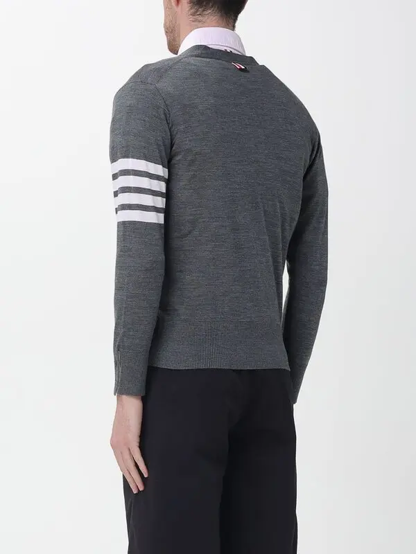 Thom Browne Four-bar Cardigan - Grey