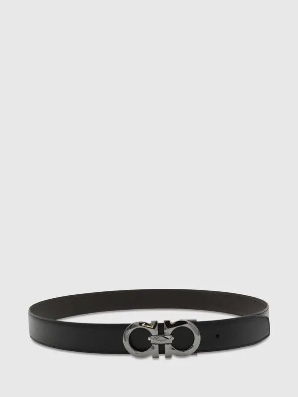 FERRAGAMO Leather Belt - Black