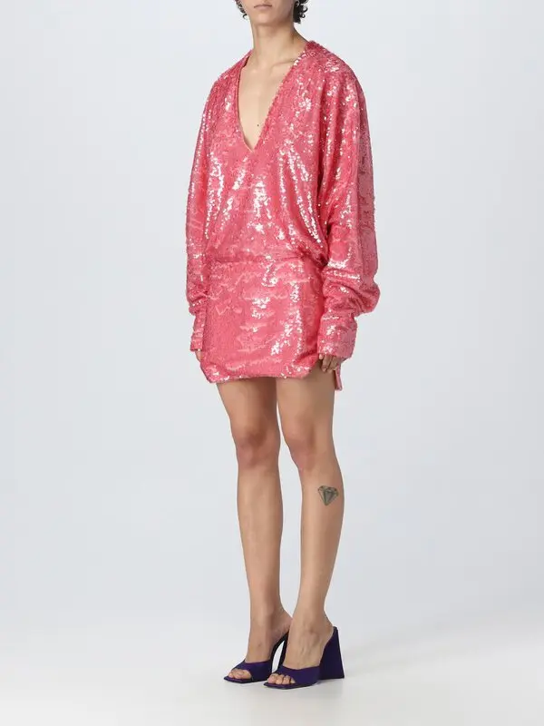Attico Sequined Mini Dress - Pink