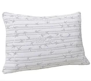 SUPERIOR Memory Foam Solid Pillow With Bamboo C Over, Queen - One-color