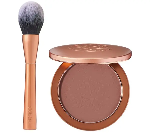 YENSA Beauty Serum Silk Powder Foundation With Brush - One-color