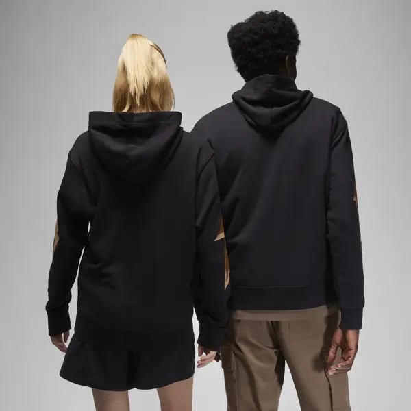 Jordan Essentials Graphic Fleece Pullover Hoodie In Black - 39