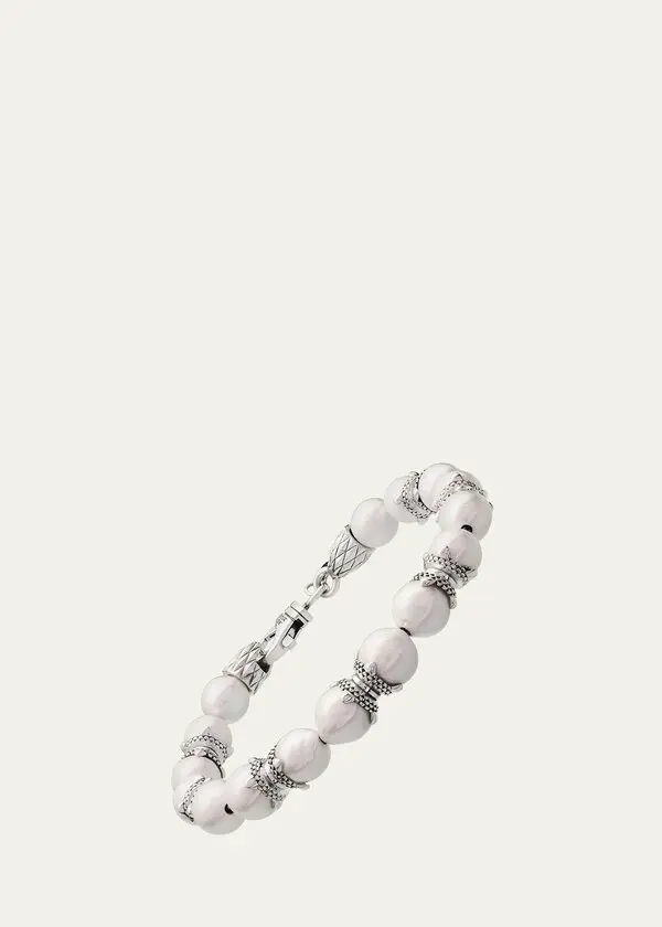 JAN LESLIE Sterling Silver And Pearl Beaded Bracelet