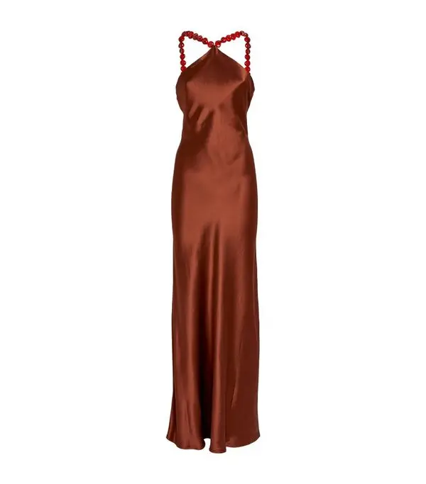 Staud Satin Cadence Maxi Dress