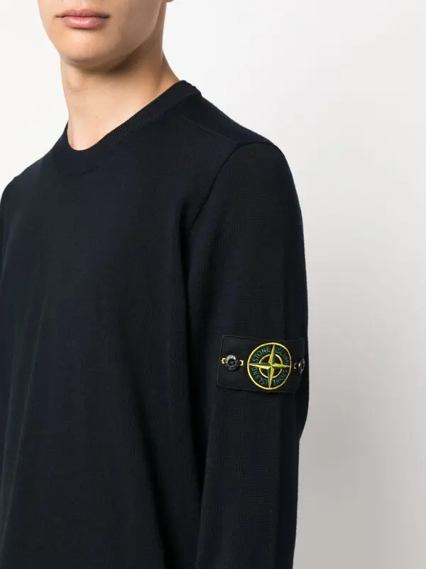 Stone Island Compass-patch Virgin Wool Jumper
