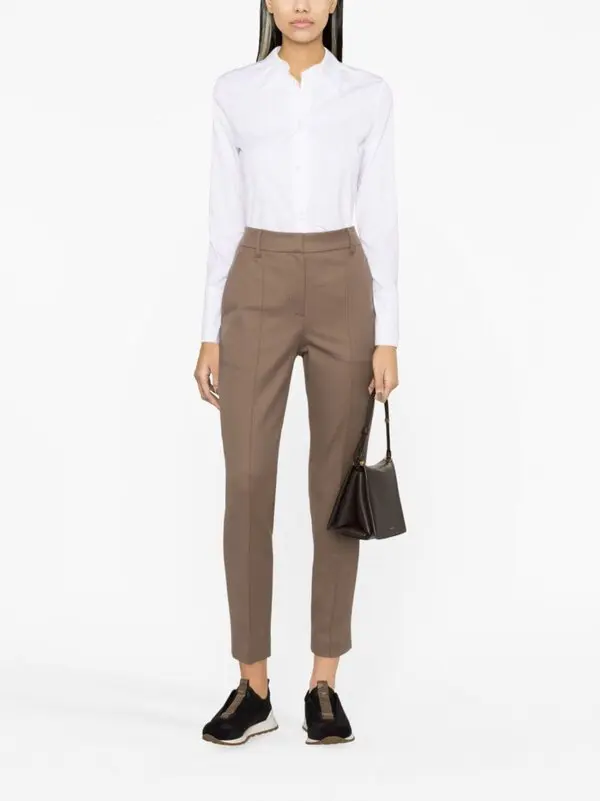 Brunello Cucinelli Slim-leg Stretch-cotton Trousers