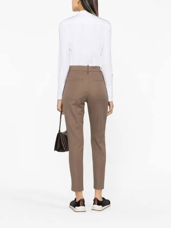 Brunello Cucinelli Slim-leg Stretch-cotton Trousers