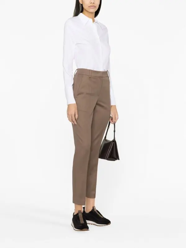 Brunello Cucinelli Slim-leg Stretch-cotton Trousers