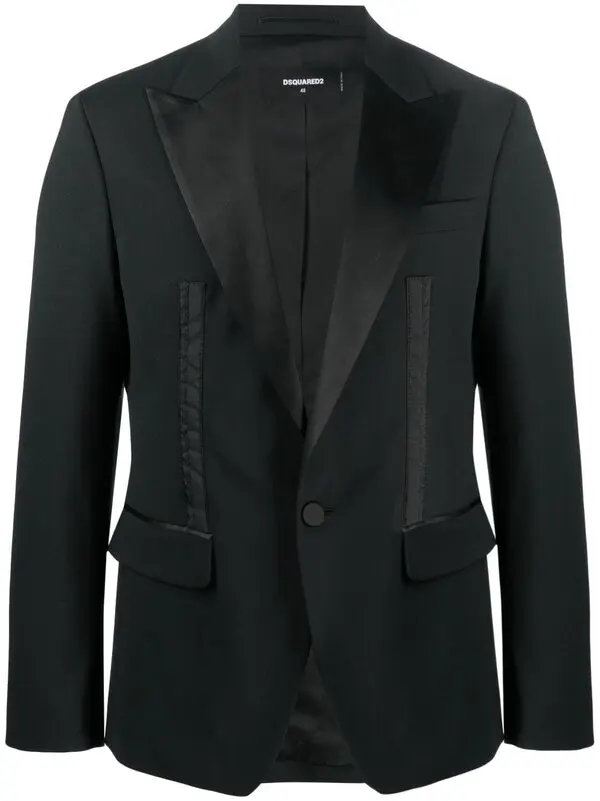 Dsquared2 Silk Panelling Dinner Jacket - Black