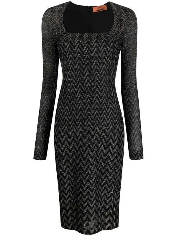 Missoni Metallic Zigzag Midi Dress