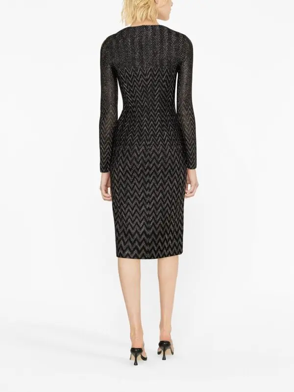 Missoni Metallic Zigzag Midi Dress
