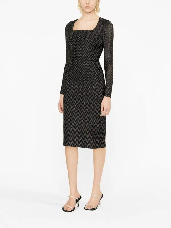 Missoni Metallic Zigzag Midi Dress