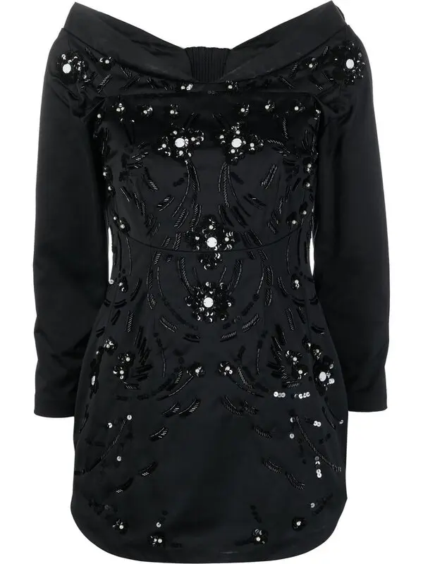 Dsquared2 Embellished Off-shoulder Minidress