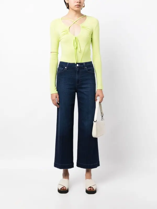 Paige Logo-patch Cropped Jeans