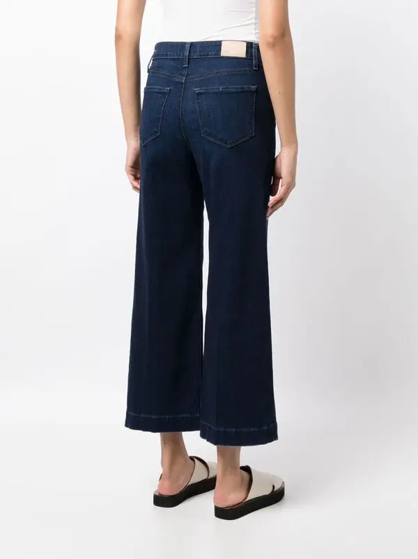 Paige Logo-patch Cropped Jeans
