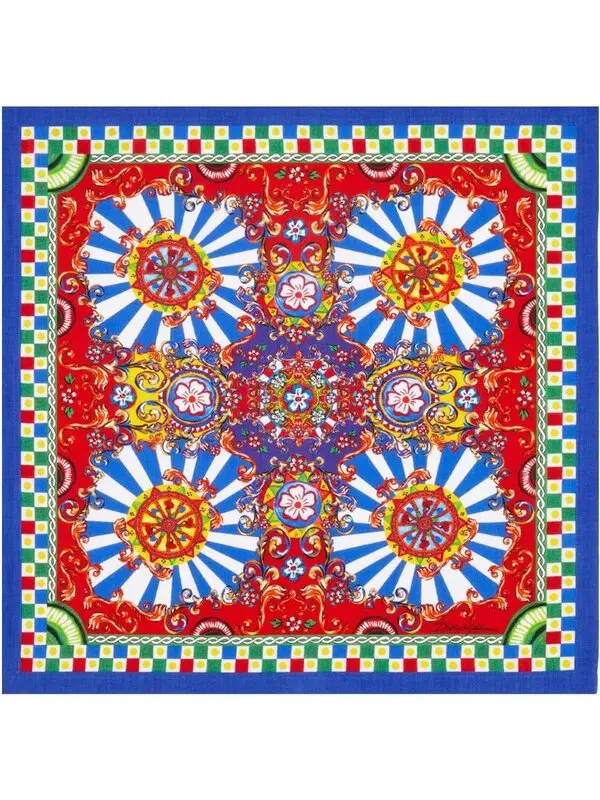 DOLCE & GABBANA CASA Set Of Two Linen Napkins - Blue
