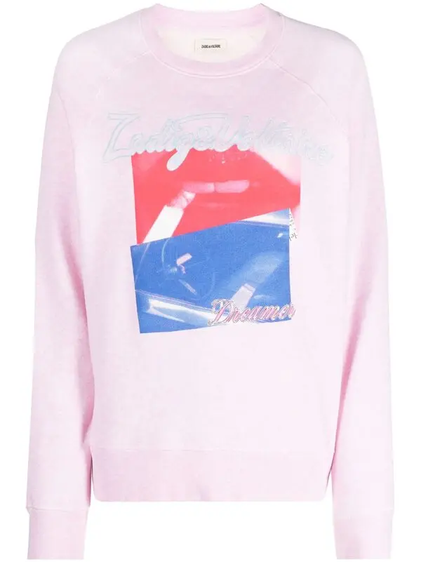 Zadig&Voltaire Photoprint Logo-embroidered Hoodie - Pink